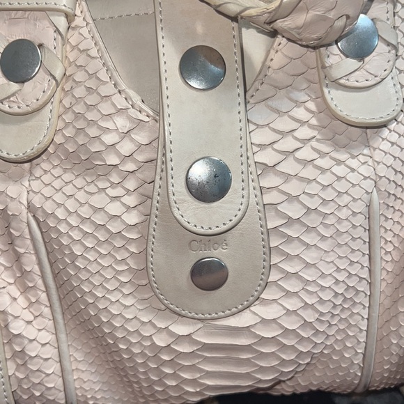 Bags | Chloe Vintage Y2k Off White Python And Leather Medium Silverado ...